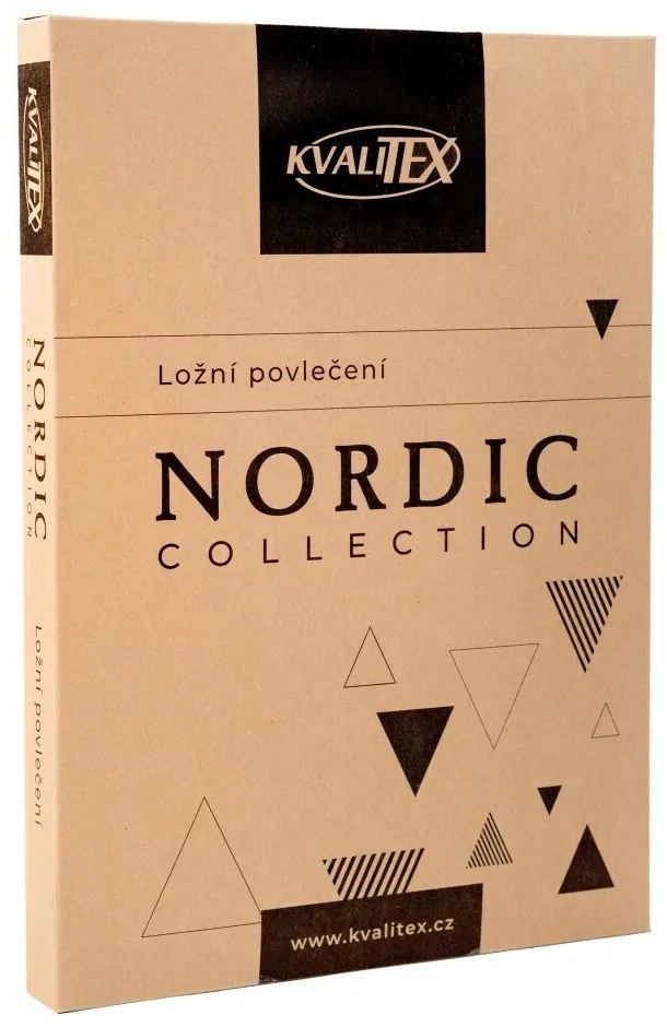 Kvalitex Bavlněné povlečení Nordic Grid modrá, 220 x 200 cm, 2 ks 70 x 90 cm