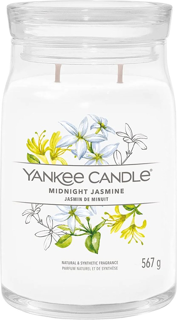 Yankee Candle vonná svíčka Signature ve skle velká Midnight Jasmine 567g