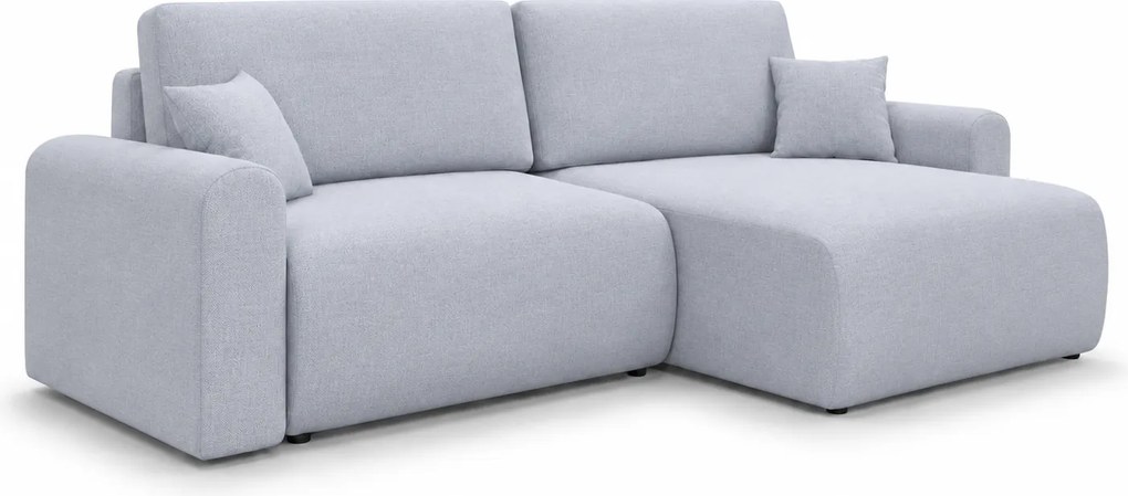 Rozkládací oboustranná sedací souprava do L NORDEN PAROS 250x140 cm, světle šedá
