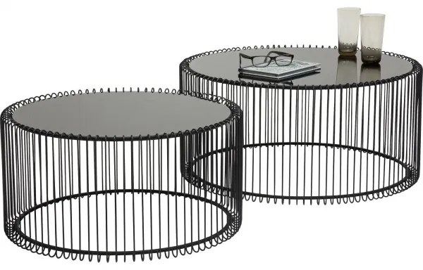Konferenční stolek Wire Black (2/Set)
