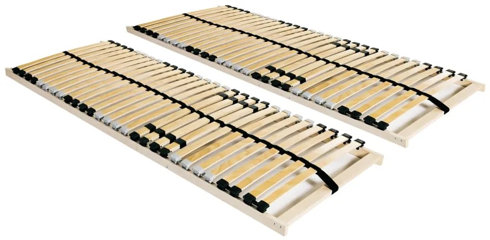 Lamelové rošty do postele 2 ks 28 lamel 7 zón 90 x 200 cm 3051431