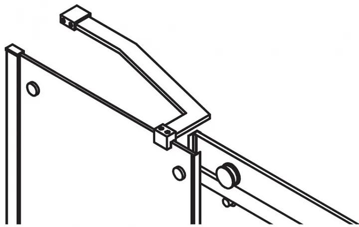 GELCO - DRAGON vzpěra k zástěnám 300x150mm, chrom, GDV300