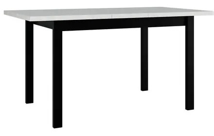 Rozkládací stůl Diesel 80 x 120/150 I, Barva dřeva: bílá-L, Barvy nožiček: černá