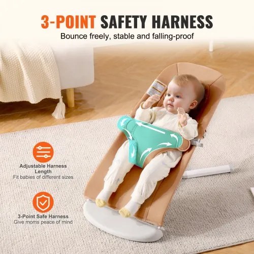 Baby Bouncer Skládací křeslo Bouncer pro miminka se 2 polohovatelnými úhly