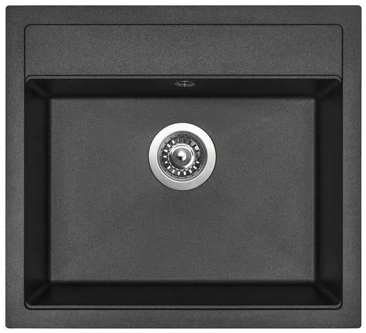 Sinks Solo 560 Granitový dřez bez odkapu, 56x51cm, metalblack, ACRSO56051074