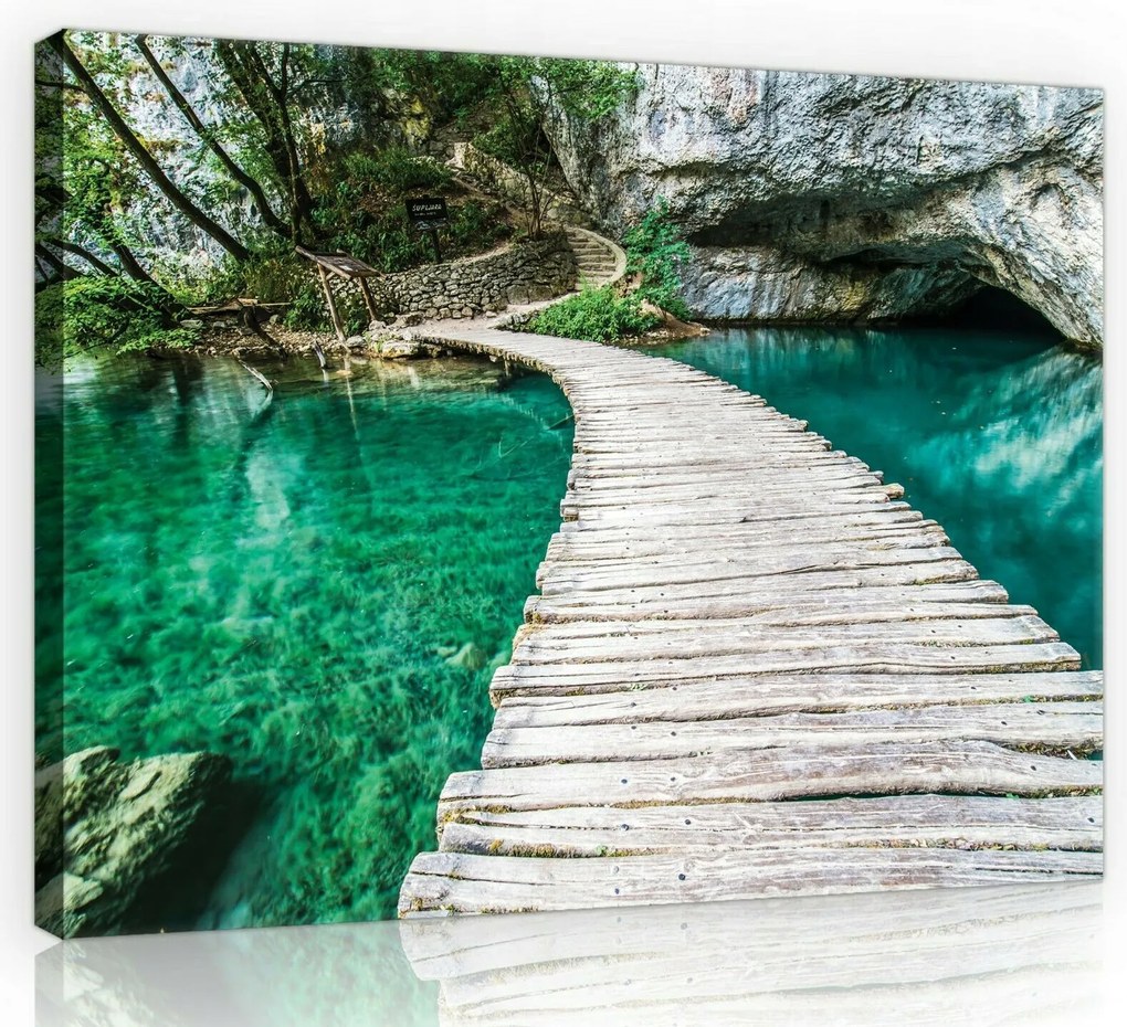 Obraz Na Plátně Canvas 100x75 Jezero Plitvice