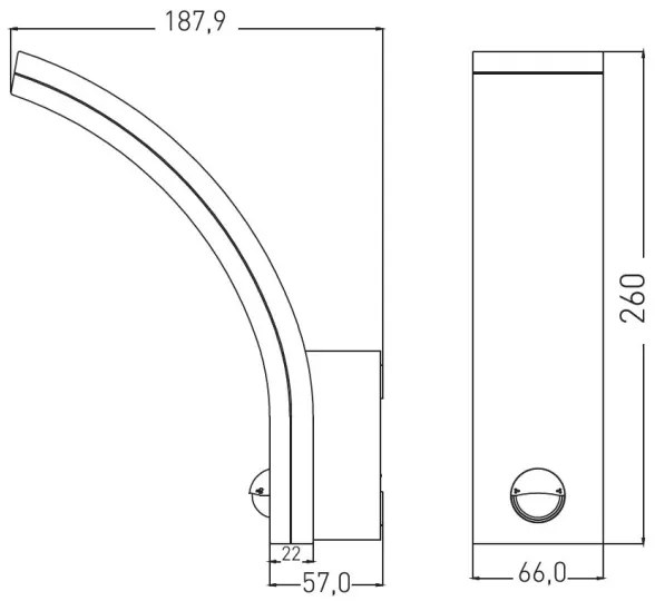 LED Venkovní nástěnné svítidlo se senzorem pohybu a soumraku LED/20W/230V IP65