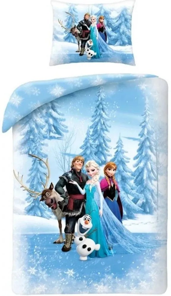 Bavlněné ložní povlečení Ledové království - Frozen - 100% bavlna - 70 x 90 cm + 140 x 200 cm