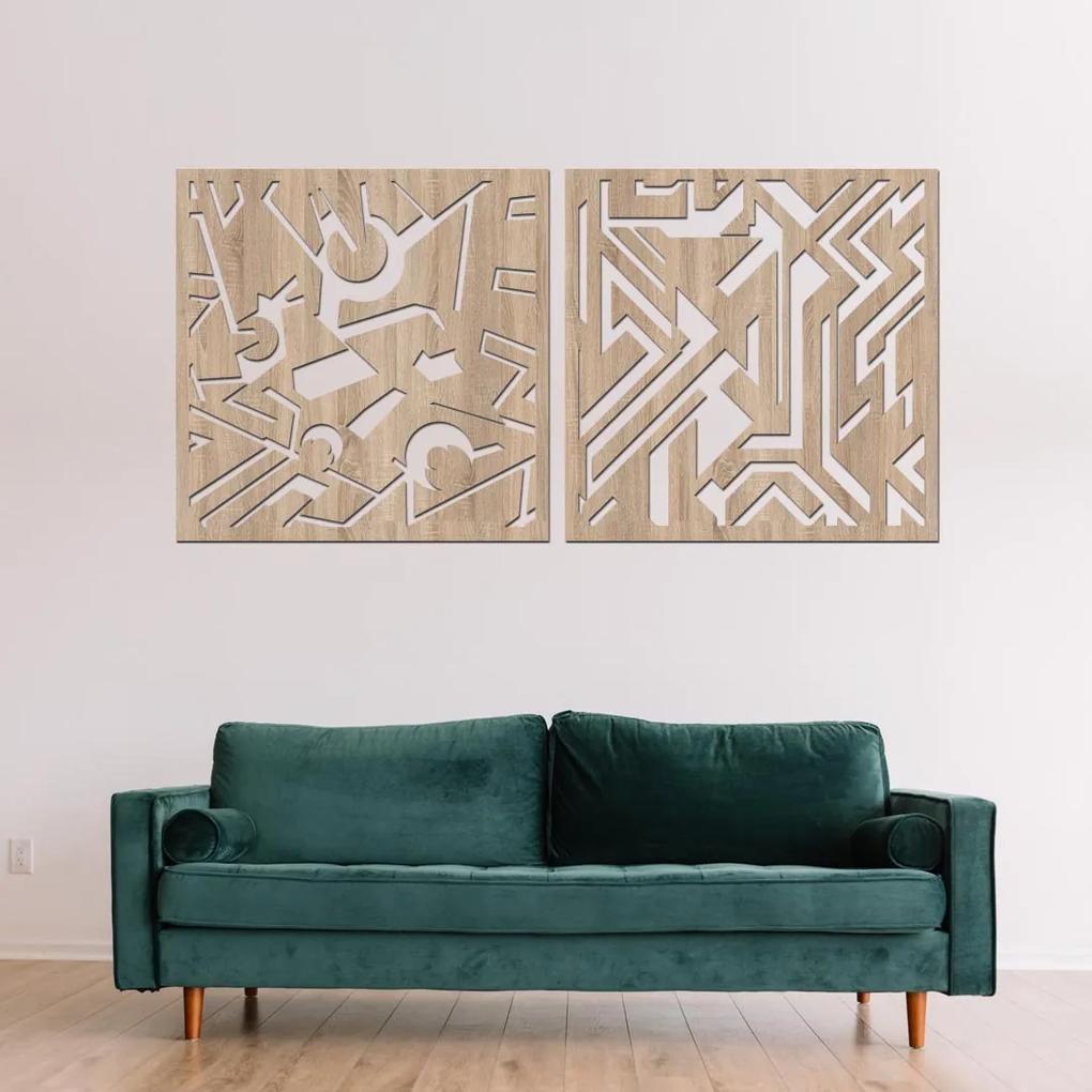 dřevo života Dřevěný panel na zeď LINIE Barevný vzor: Třešeň, Rozměry (cm): 160x80