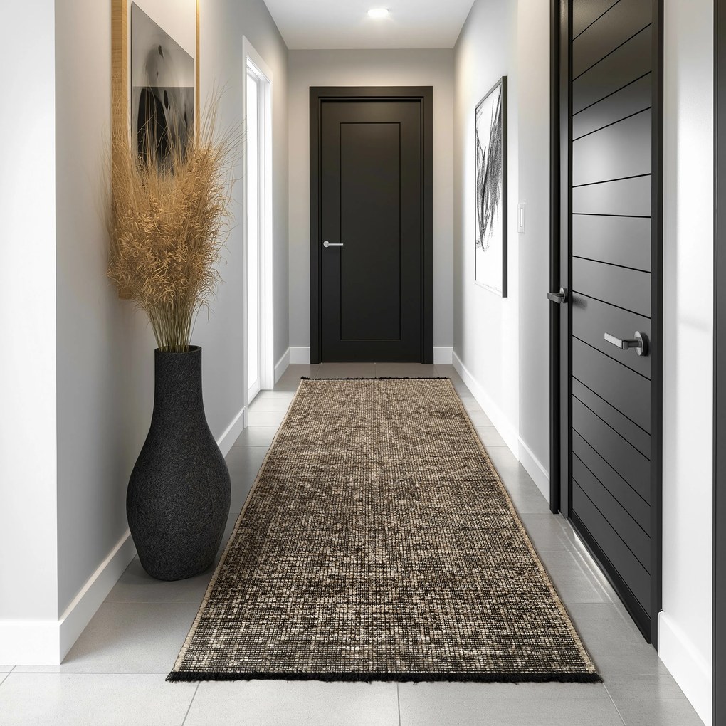 Ayyildiz, Kusový koberec Space 1900 brown, 140x200, hnědá, chodba / předsíň