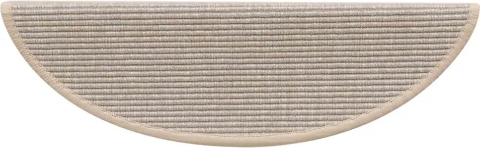 Schodové rohože 15 ks 56 x 17 x 3 cm stříbrné, půlkulaté 326895