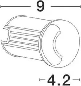 NV 9203111 Venkovní zapuštěné svítidlo do země BANG nikl satén hliník LED 1W 3000K IP67 100-240V 42st. vč. driveru - NOVA LUCE