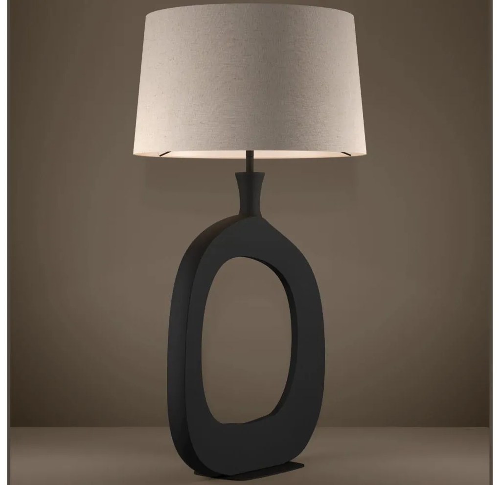 Eglo 390424 - Stolní lampa DIEZMA 1xE27/60W/230V 88 cm černá/krémová