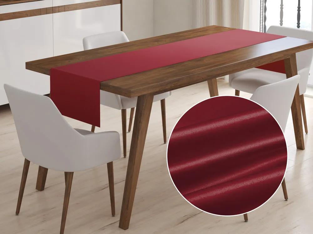 Biante Saténový běhoun na stůl polyesterový Satén LUX-036 Vínově červený 35x160 cm