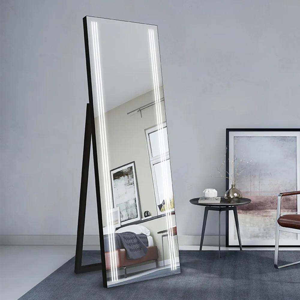 Zrcadlo Sidor Black LED Rozměr: 70 x 160 cm