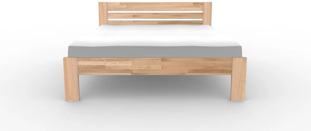 Masivní postel AMANDA - Solwo Design Dřevo a odstín oleje: BUK Cink - Olej odstín BO105, Rozměr spací plochy: 180x200