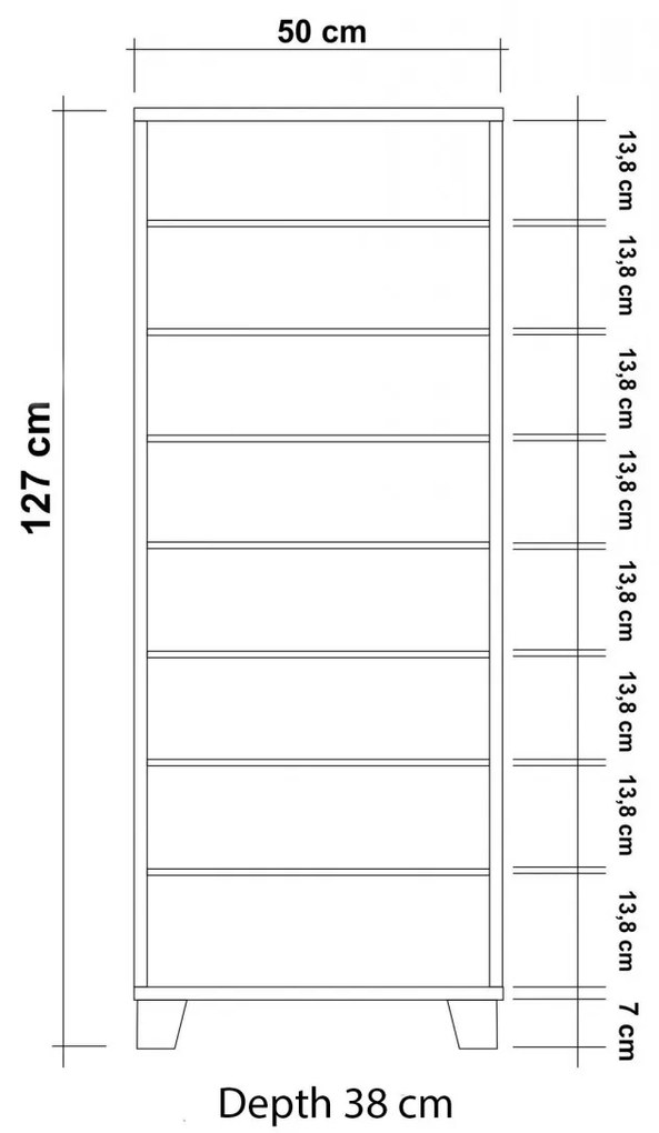 Botník Filinta 50x127 cm bílý