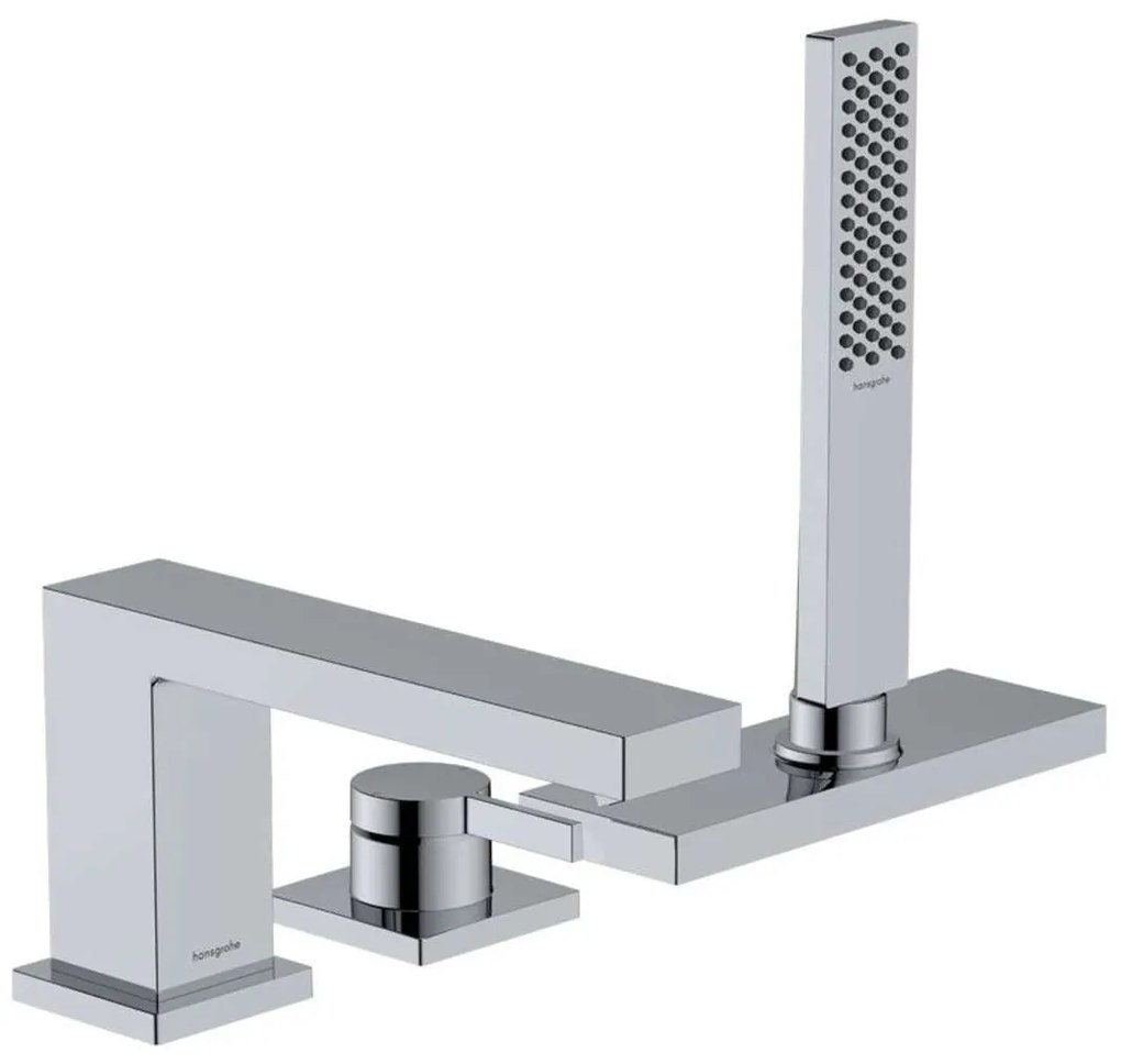 Hansgrohe Tecturis E - Baterie na okraj vany, 3-otvorová instalace, sBox, chrom 73443000
