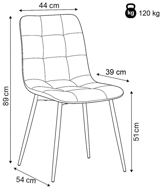 Jídelní židle CHRISTINE - látka, více barev Barva: Zelený samet