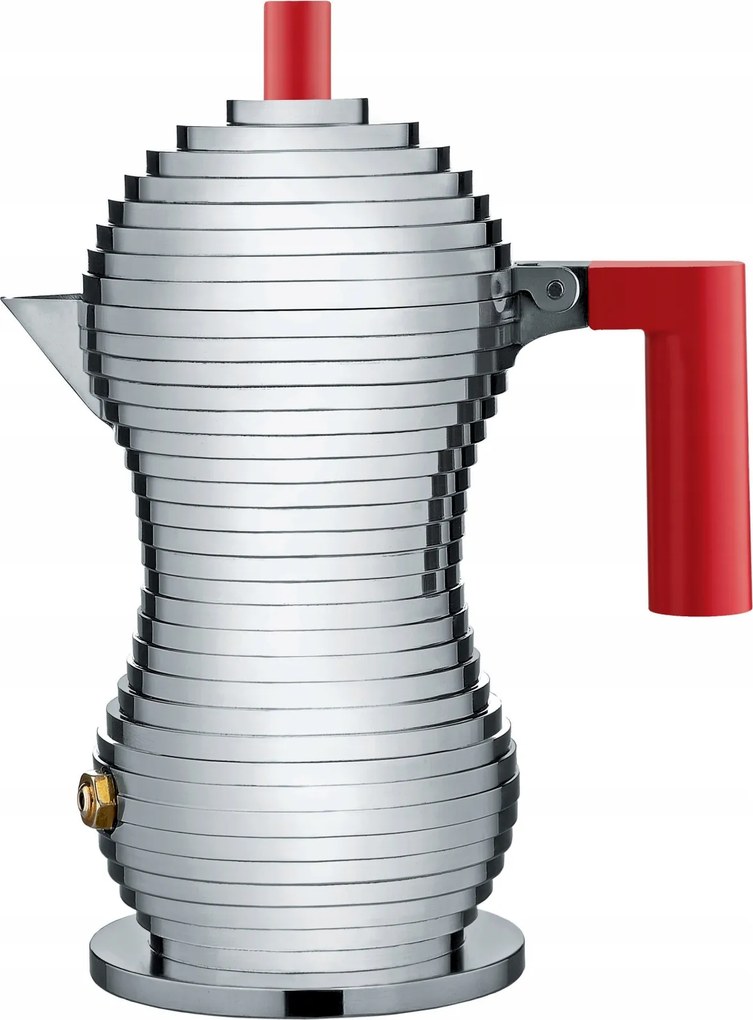 Alessi Pulcina Kávovar 70 ml Červený