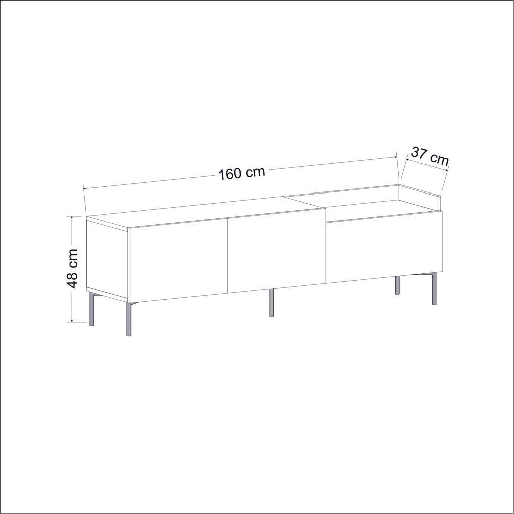 Kalune design TV stolek MIA antracitový