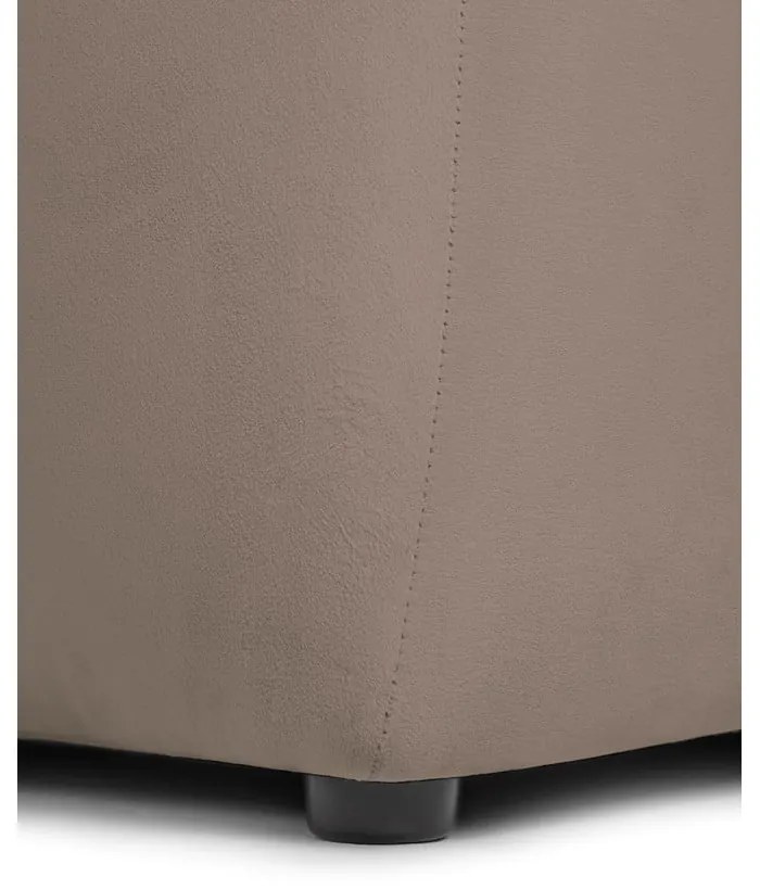 Taupe sametová pohovka 225 cm Cube – Bonami Selection
