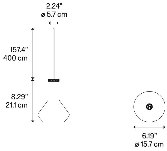 Diesel 50321 5200 Flask A cluster, závěsné svítidlo z pískového skla, 1x15W E27, prům. 15,7cm
