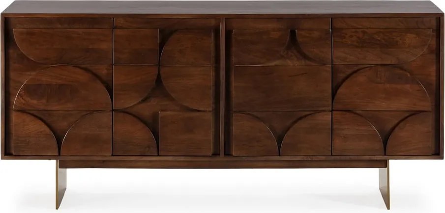 Hnědá komoda z mangového dřeva 165x76x40 cm Trisha – MOME