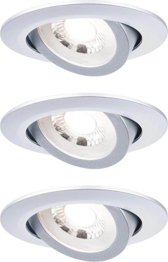 Paulmann LED vestavný reflektor chrom matný 4,8 W 450 lm 3000 K 3 ks pr. 82x29mm