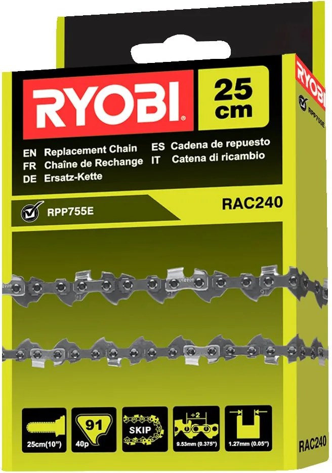 Ryobi RPP755E 750W elektrická prořezávací pila 750W, délka lišty 25cm - maxi SLEVA !