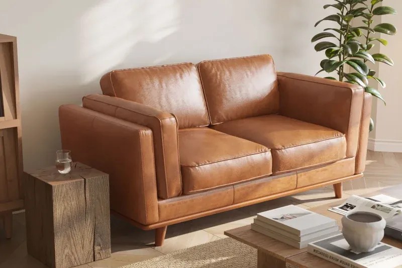 Kožená pohovka CHASE 2,5P, hnědá (sassari 312 caramel)