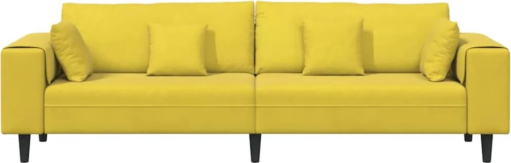 Pohovka Žlutá 250 x 77 x 76 cm samet 3335159