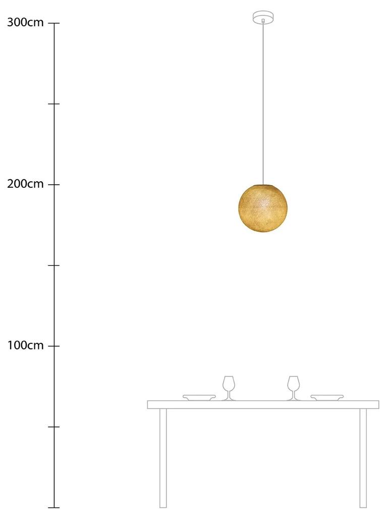 creative cables Závěsná lampa se stínidlem koule z PE vlákna, polyester Barva: Černá Perleť, Průměr: M - Ø 35 Cm