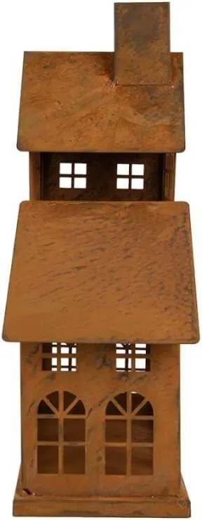 Kovová lucerna domek - 32 cm