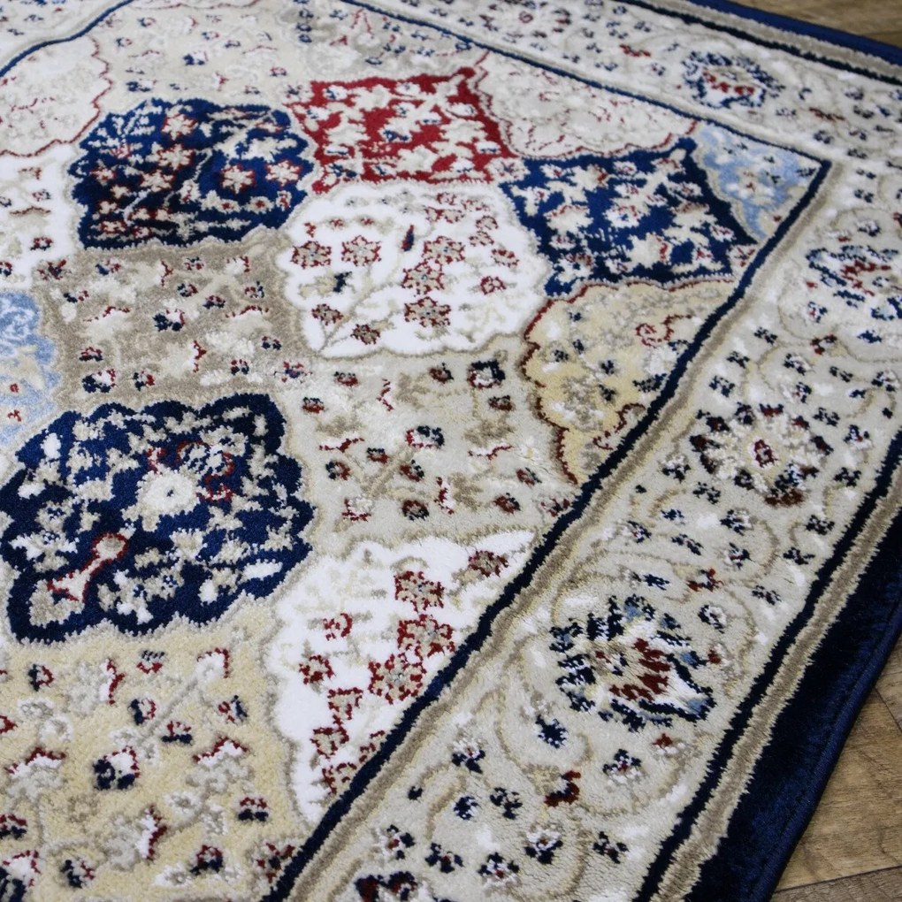 Angel Carpet, Kusový koberec Sultan 25 Blue/red, 60x110, vícebarevná, kancelář