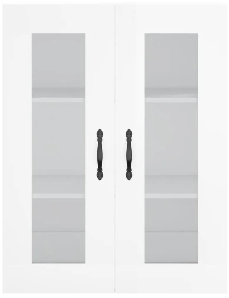 Skříň highboard lesklá bílá 69,5 x 34 x 180 cm kompozitní dřevo,  3198243