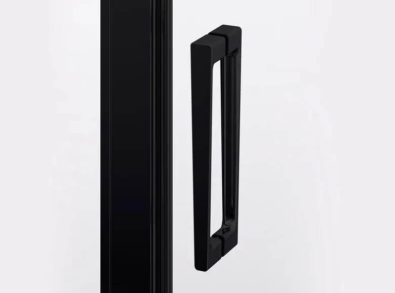 Sanswiss DIVERA D22T1+D22F1 sprchový kout čtvercový 100x100 cm Profil: Černá, Sklo: Bílé linky 88
