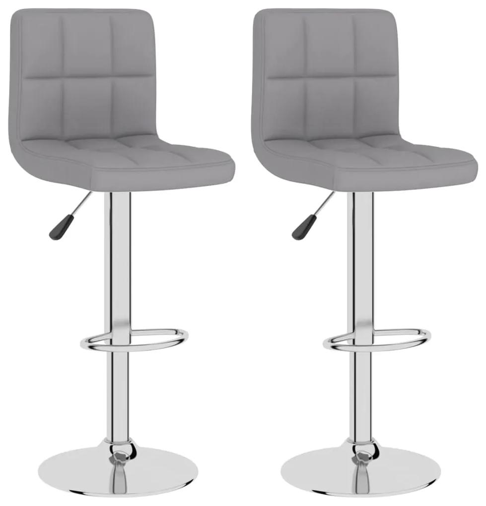 Barové židle 2 ks světle šedé textil,  334239