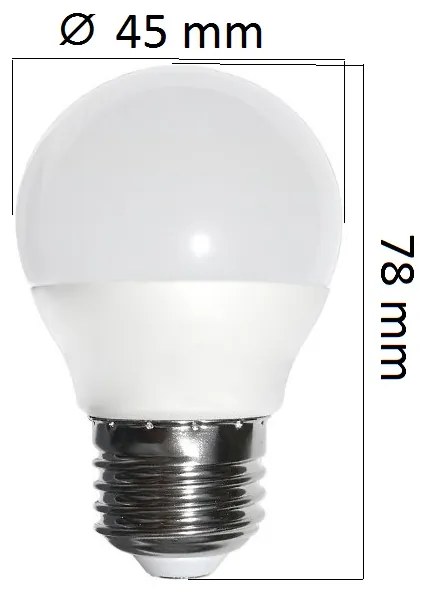 LED  žárovka E27 4W  320lm G45, denní, ekvivalent 30W - POSLEDNÍ KUS