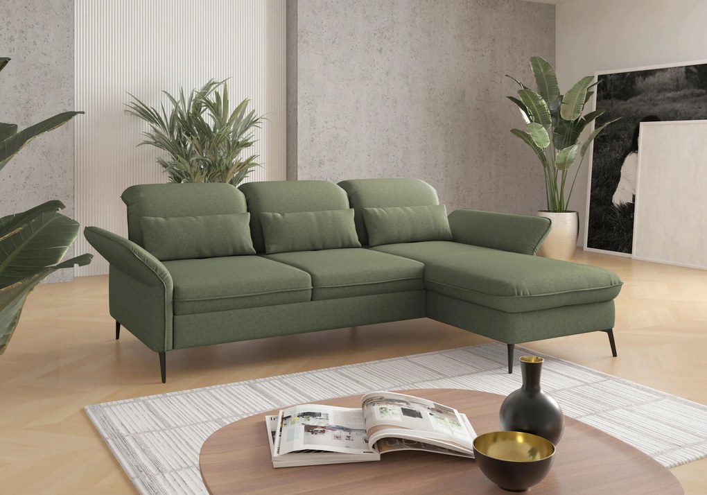 XXXLutz ROHOVÁ SEDAČKA, textil, olivově zelená Sit & More - Sedací soupravy - 000144011869