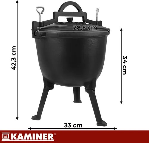 Litinová smaltovaná konvice Kaminer 8l