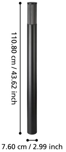 Eglo 901035 - Venkovní lampa SALLE 1xE27/15W/230V 110 cm IP54