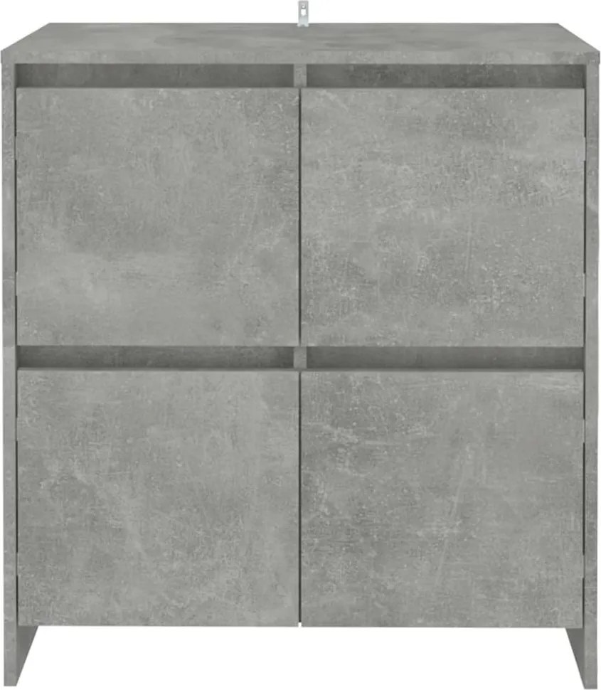 Příborníky 2 ks betonově šedé 70 x 41 x 75 cm dřevotříska 3098092