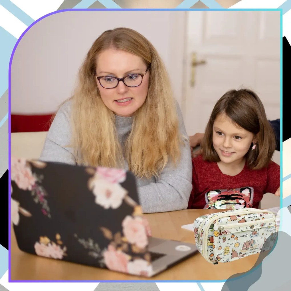 Camerazar Rozšiřitelný dvoukomorový školní penál a kosmetická taštička Kapybara pro děti