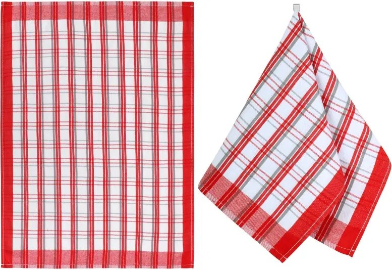 Bellatex Kuchyňská utěrka 1 ks Červená 50x70 cm