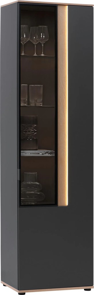 XXXLutz VITRÍNA, antracitová, 60,6/213,1/42 cm Dieter Knoll - Kredence a vitríny - 001770000712