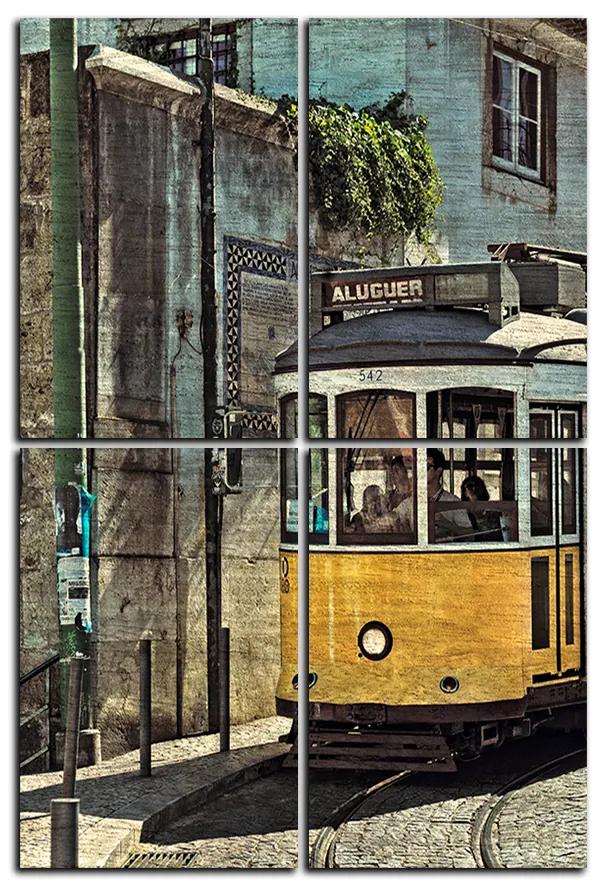 Obraz na plátně - Historická tramvaj  - obdélník 7121D (120x80 cm)