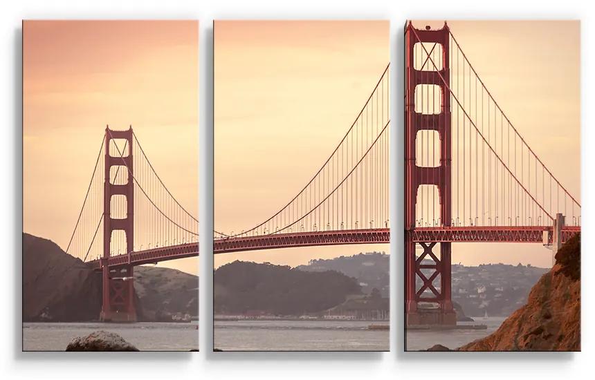 Sablio Obraz - 3-dílný Golden Gate 2 - 120x80 cm