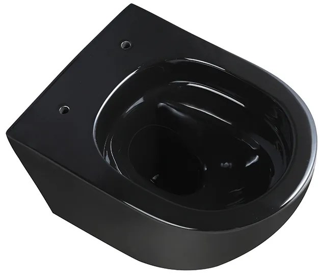 BPS-koupelny Závěsná WC mísa se SoftClose sedátkem HYD-4770, černá