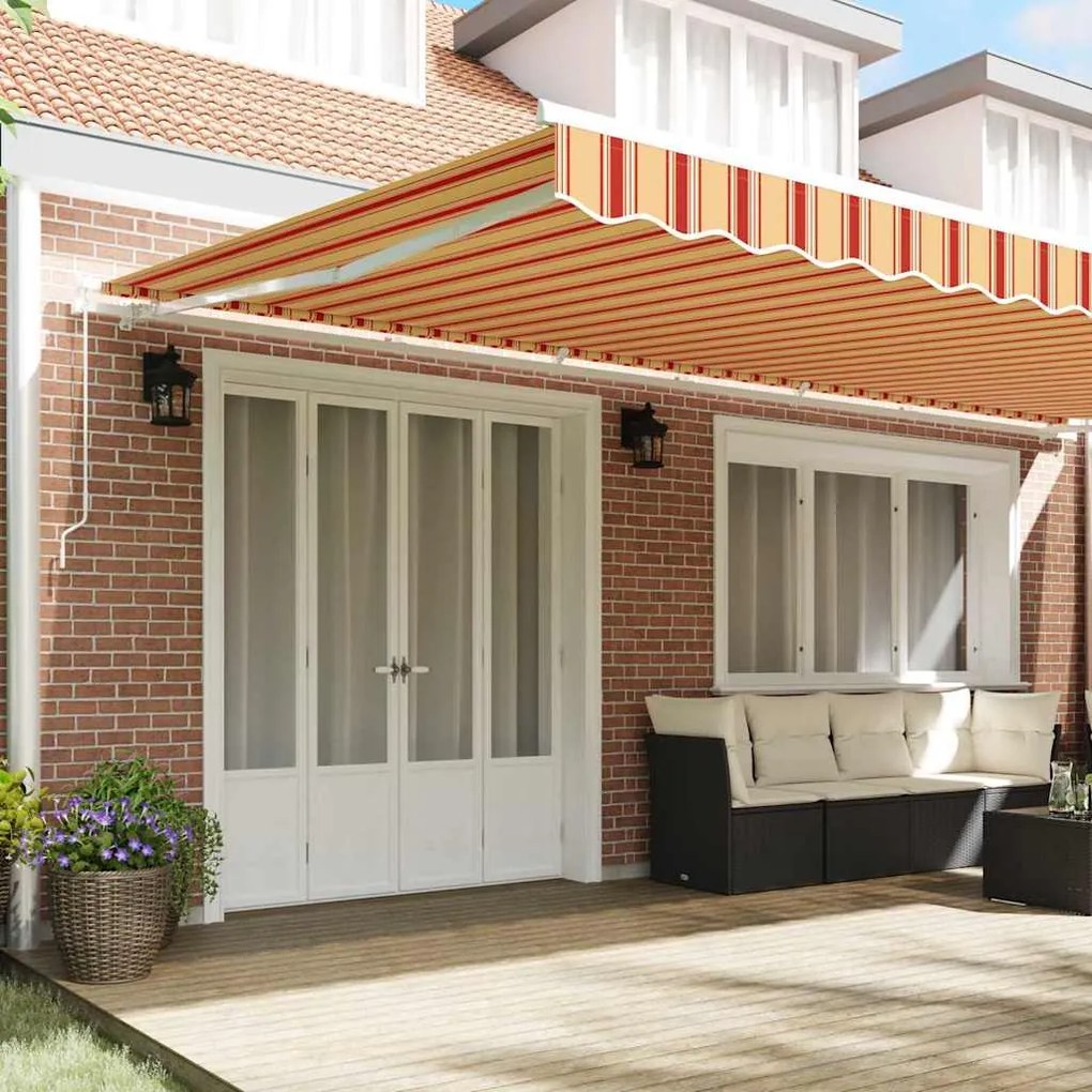Stahovací markýza Žlutá a oranžová 600 × 300 cm 3331597